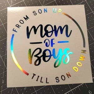 MOM of BOYS Decal. Car Decals. Great for Use on Cars, Tumbler, Laptop ...