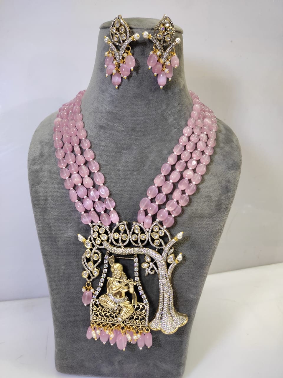 Radha Krishna Necklace, Radha Krishna Hindu God Pendant Necklace ...