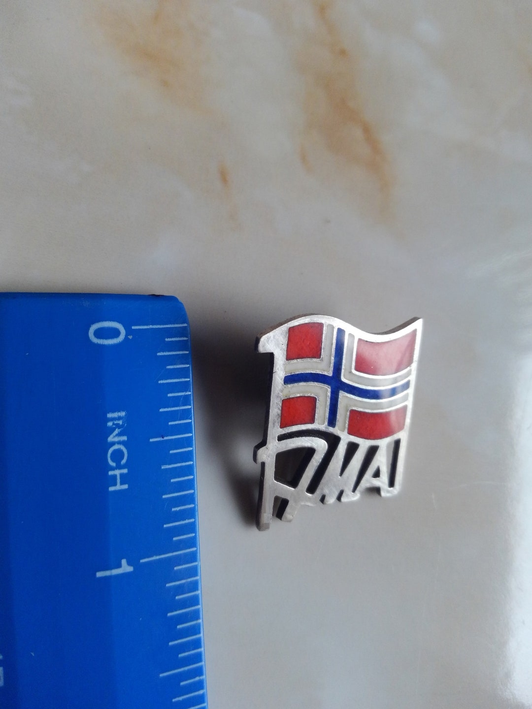 Handmade Norway Flag Pin: Sterling Silver Enamel Badge (3 Piece Set) - Etsy