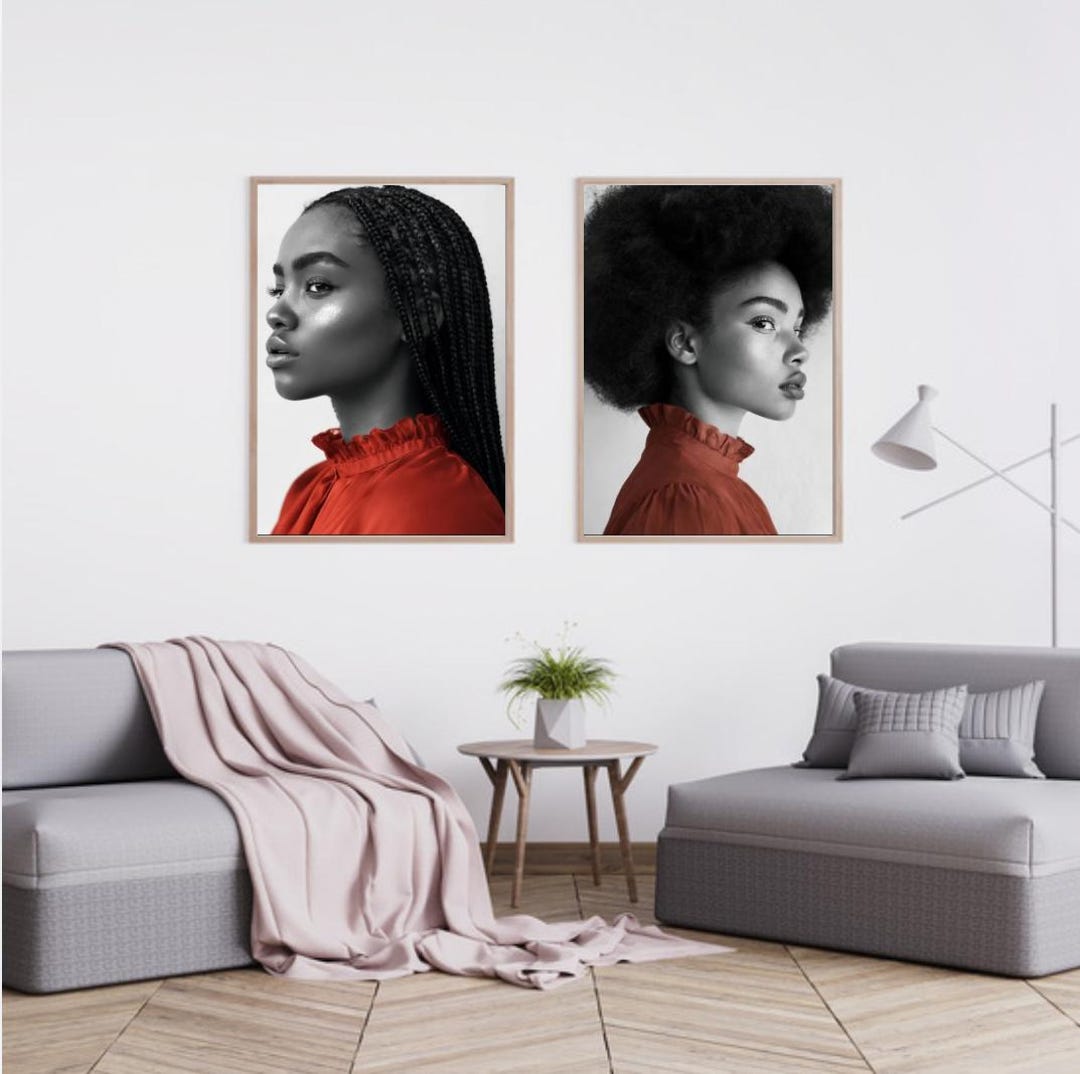 Black Woman Art Poster: Contemporary Afro Art Canvas Print - Etsy