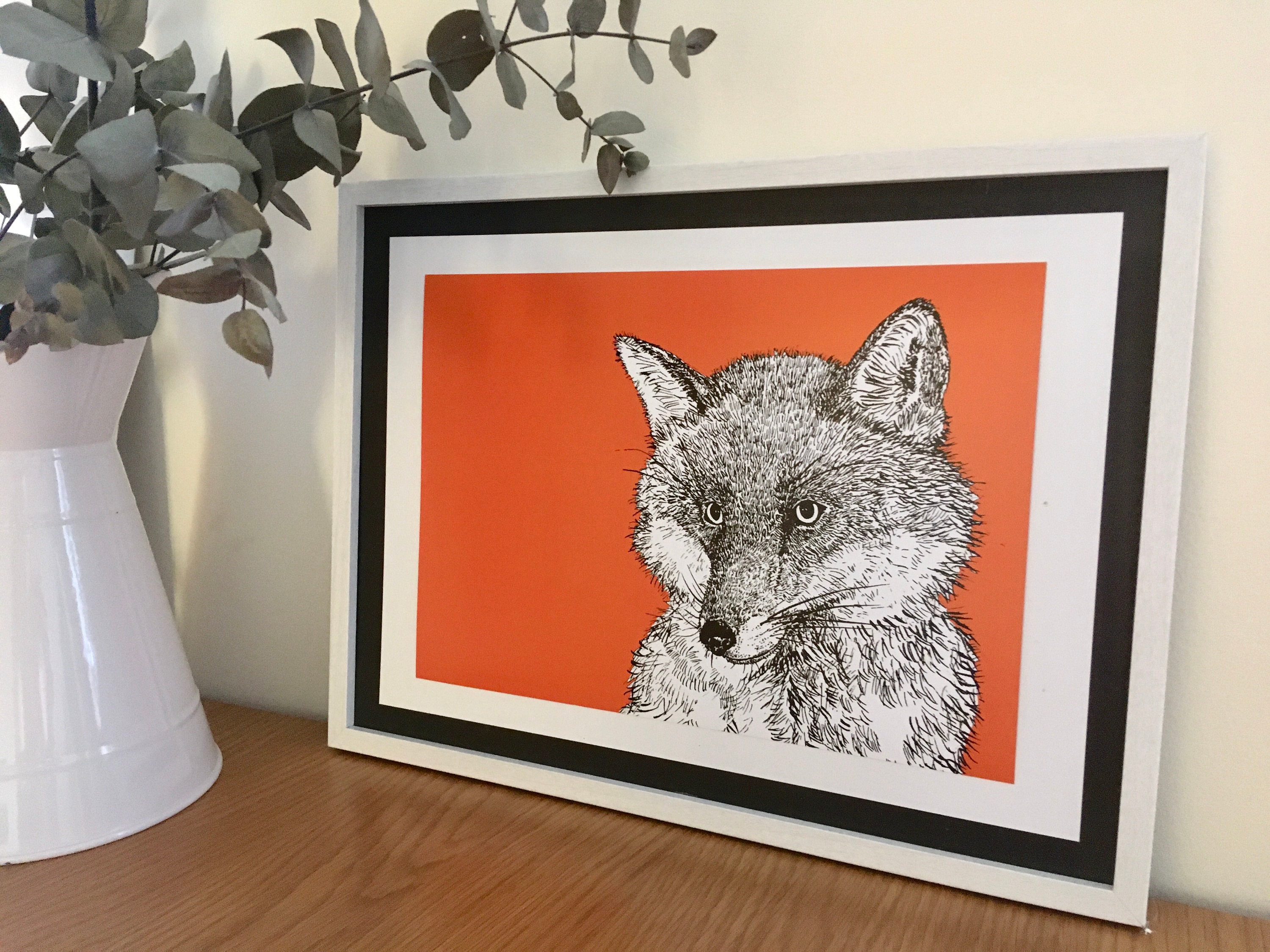 Fantastic Fox A4 Poster Print | Hand Drawn Design by Clarissa Kate ...