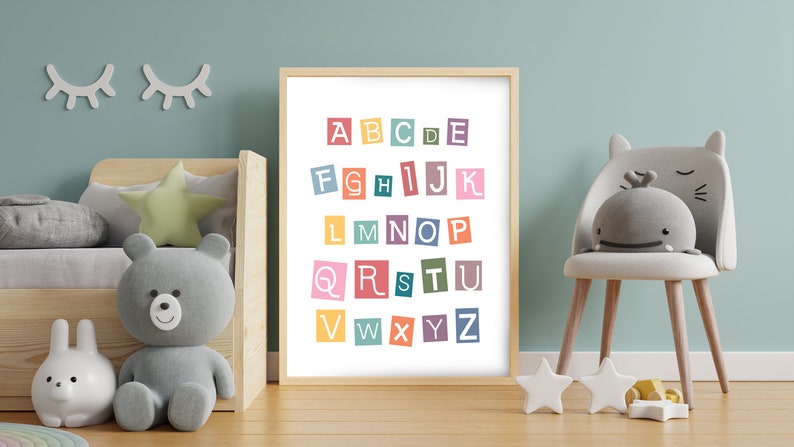 ABC Poster Alphabet PDF Alphabet Poster for Printing A4 A3 Letters ...