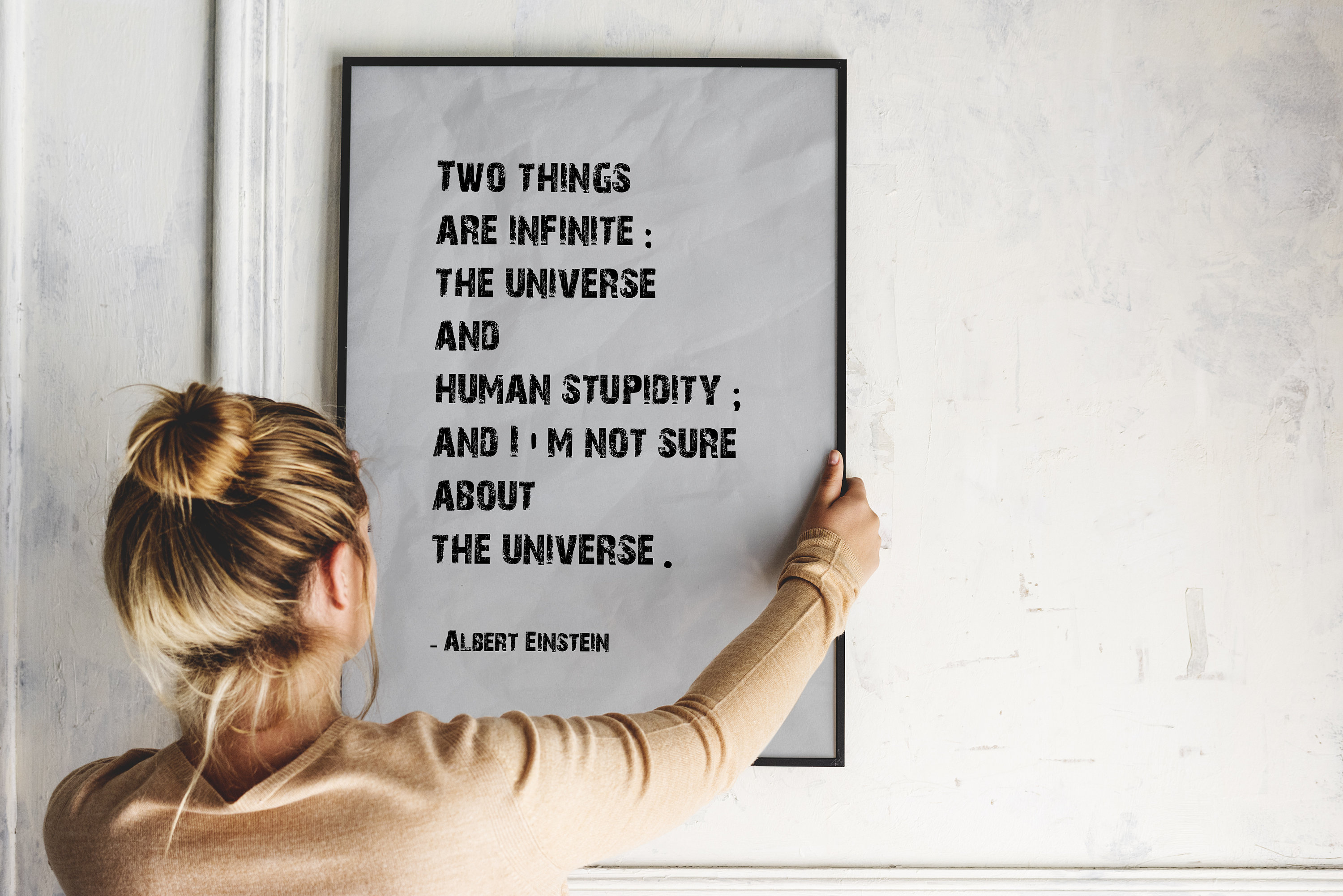 Albert Einstein Quote Print Inspirational Saying Wall Art A3 A4 Print ...