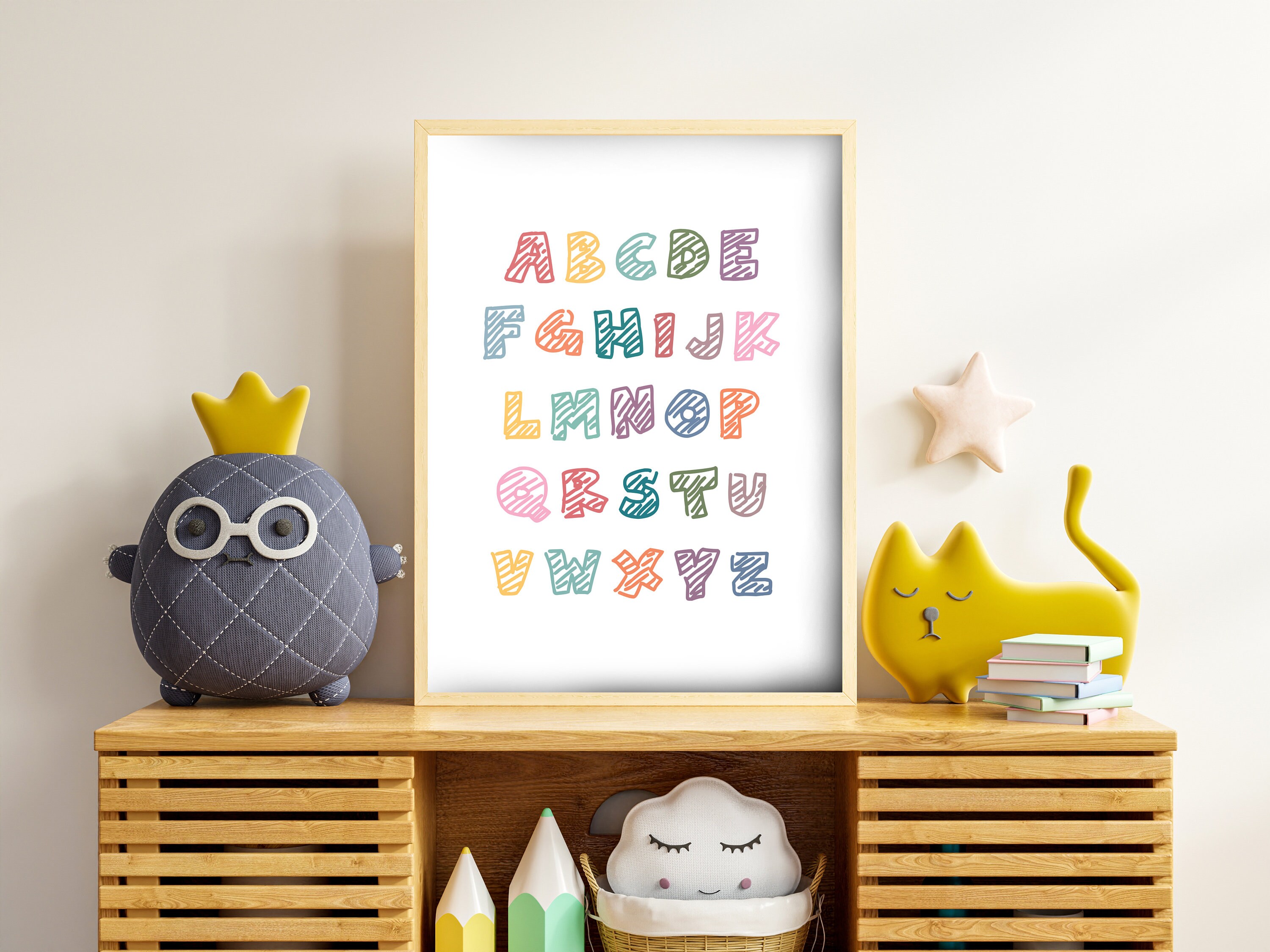 ABC Poster Alphabet PDF Alphabet Poster for Printing A4 A3 Letters ...