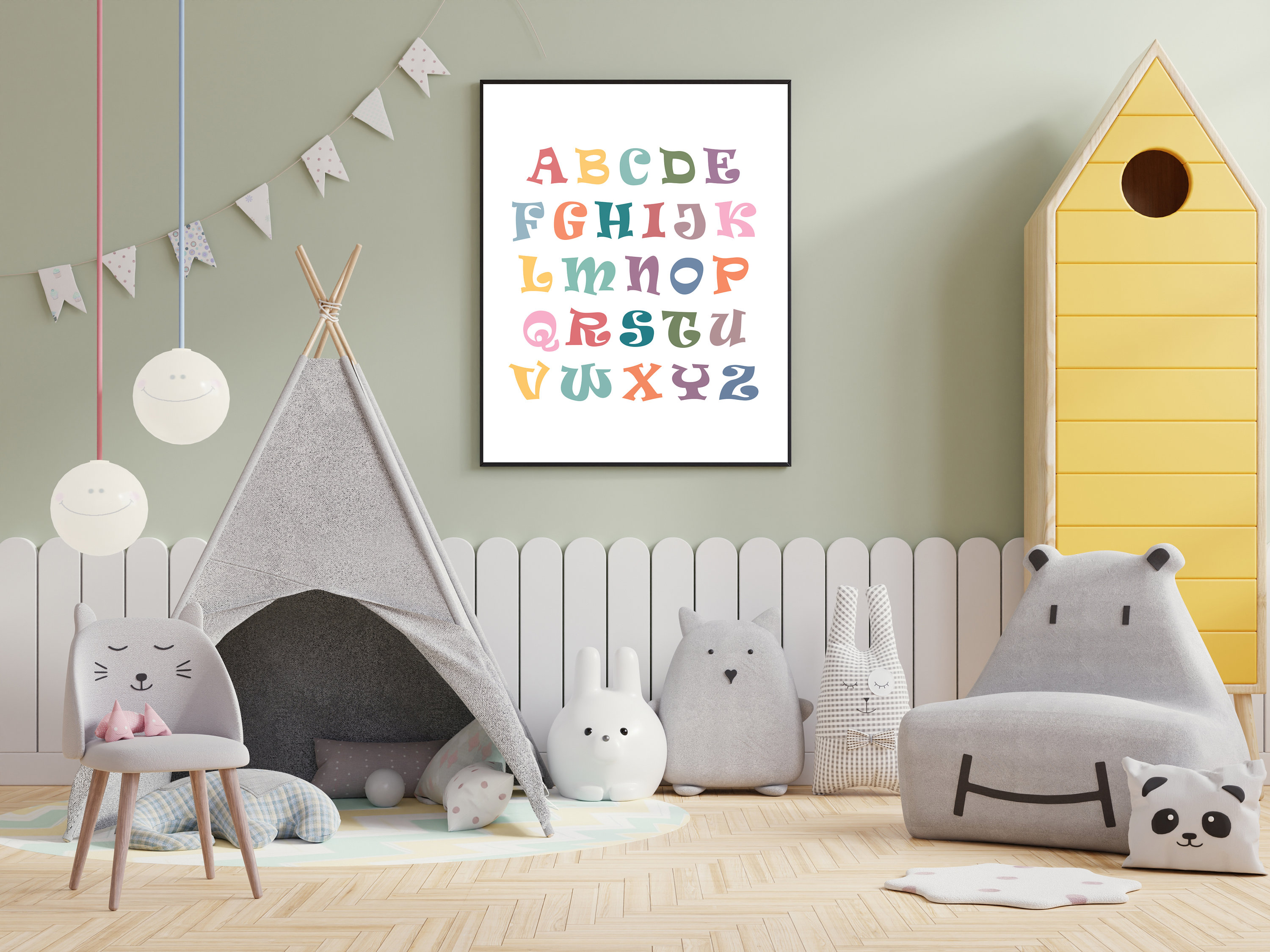 ABC Poster Alphabet PDF Alphabet Poster for Printing A4 A3 Letters ...