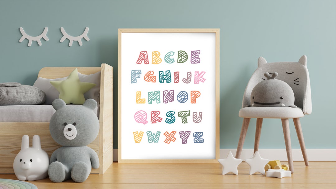 ABC Poster Alphabet PDF Alphabet Poster for Printing A4 A3 Letters ...