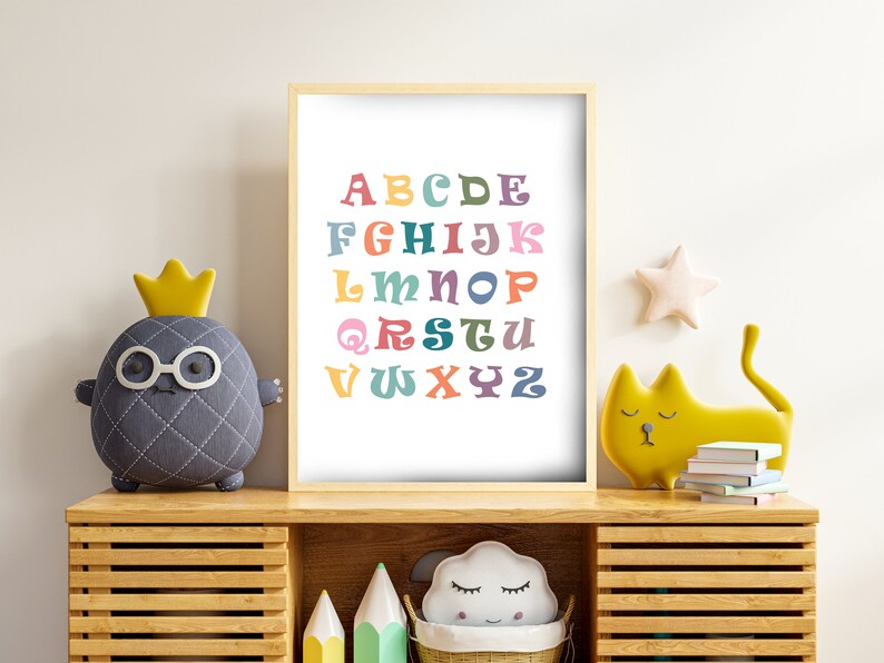 ABC Poster Alphabet PDF Alphabet Poster for Printing A4 A3 Letters ...
