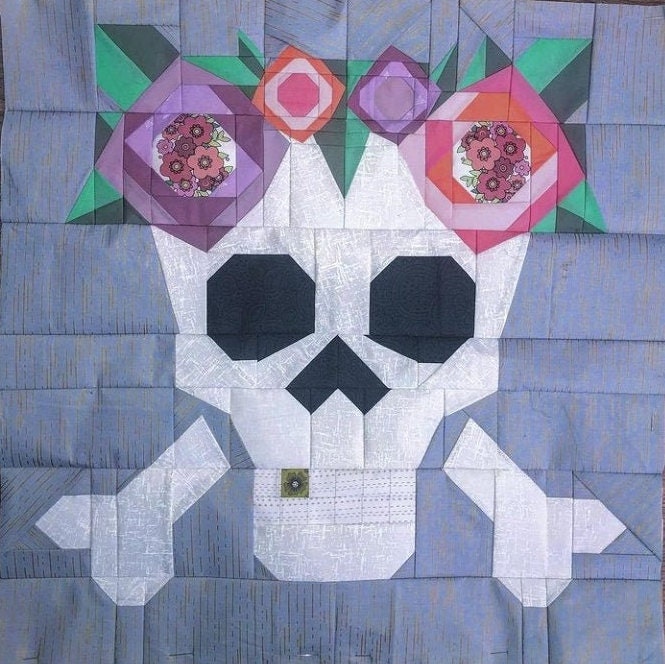 FPP Hippie Skull - Final Size 24" X 24" - Etsy