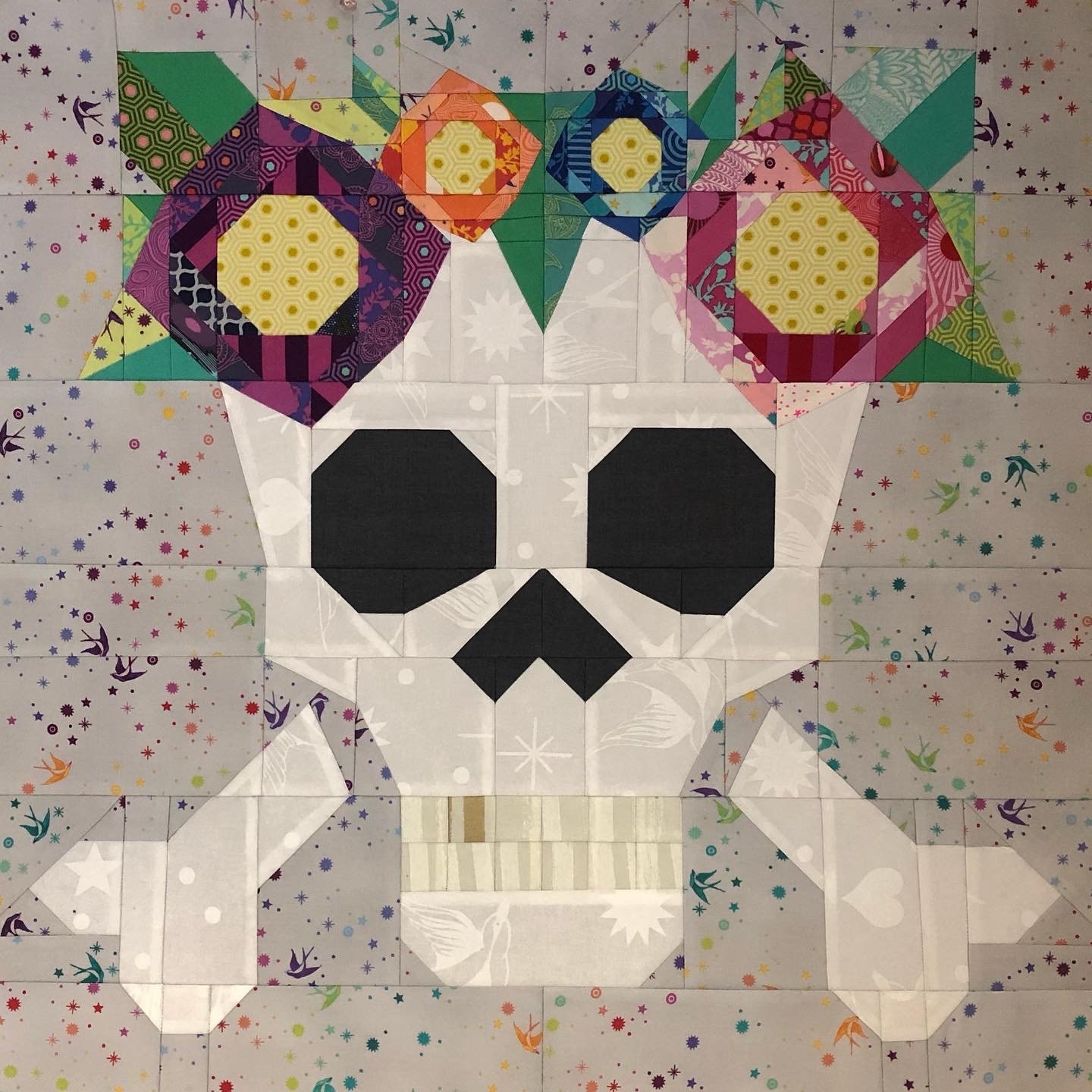 FPP Hippie Skull - Final Size 24" X 24" - Etsy