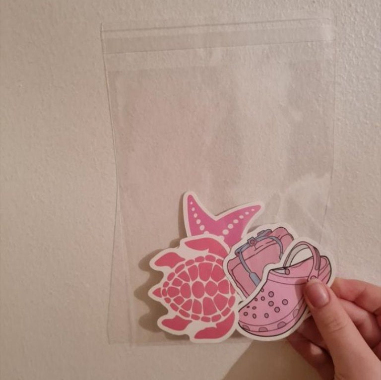 Ten Pack Mystery Bag of Pink Aesthetic Stickers | Pink Vinyl Stickers ...