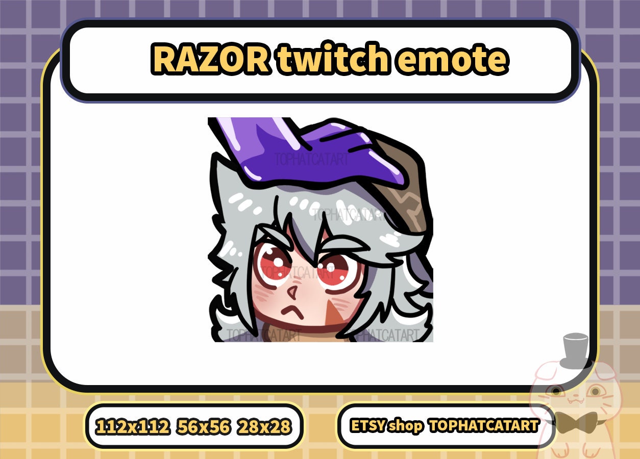 Razor Genshin Impact Emotes for Twitch, Discord - Etsy