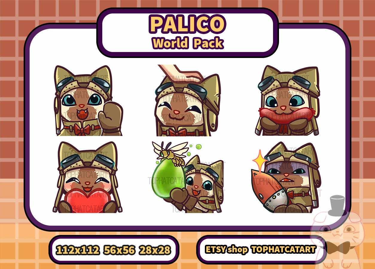 Palico Monster Hunter World Pack Emotes for Twitch, Discord - Etsy