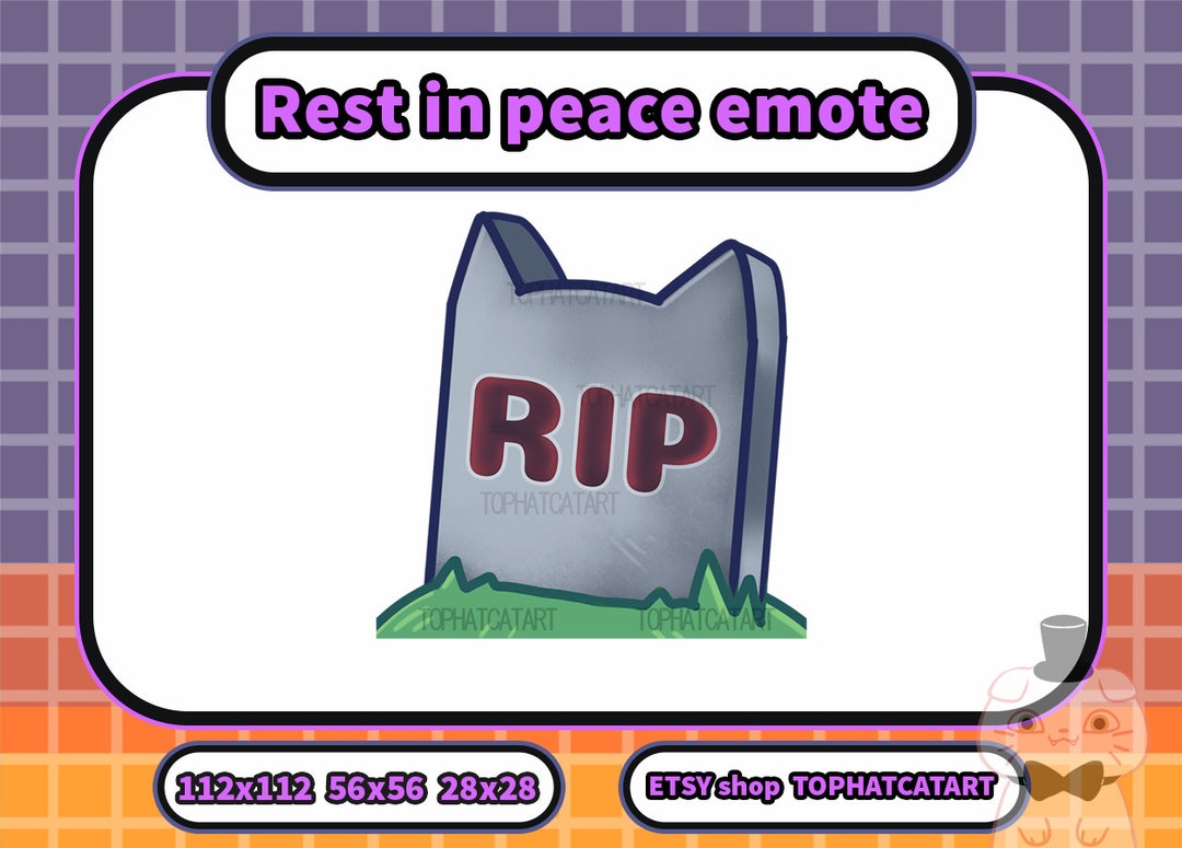 Rest in Peace Emote for Twitch, Discord - Etsy