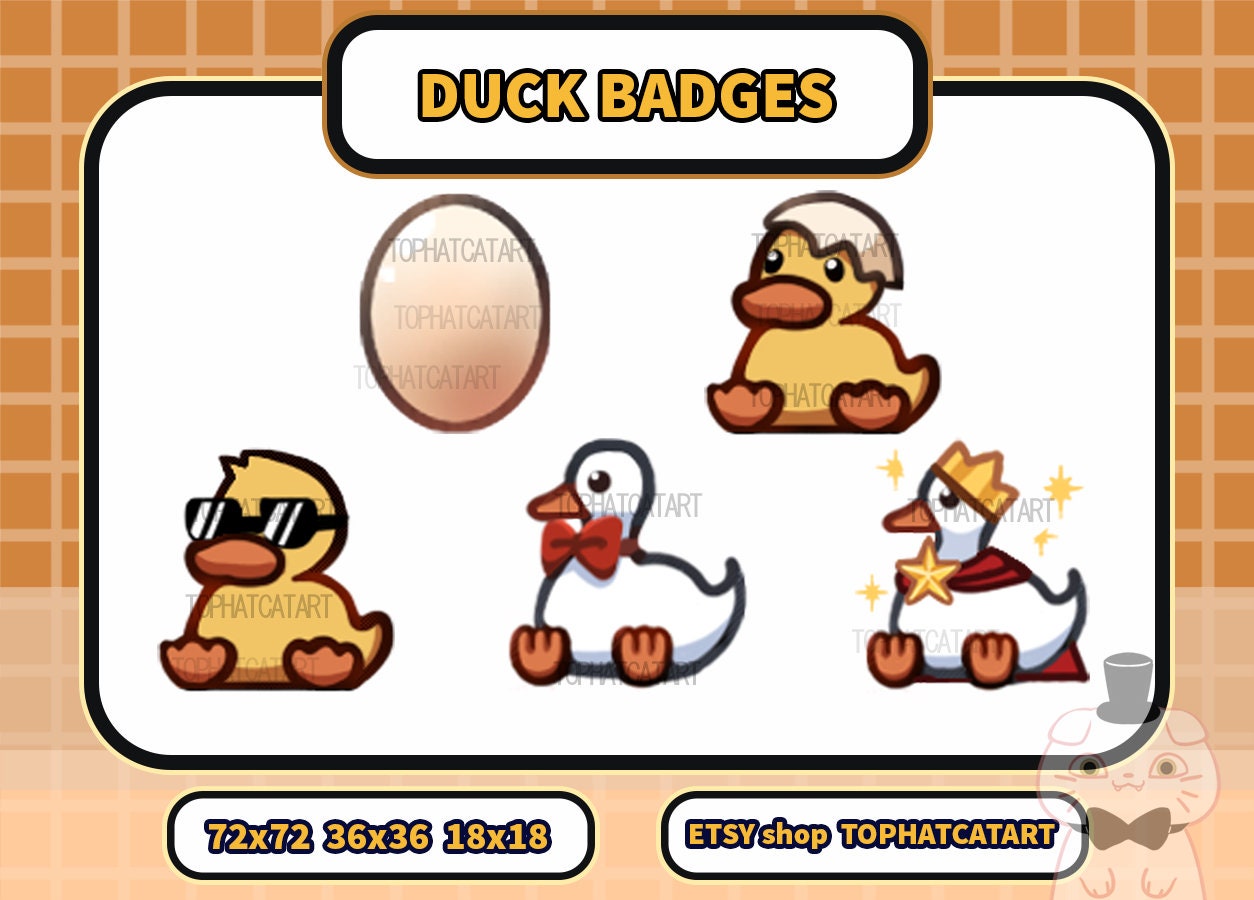 Duck Sub Badges for Twitch - Etsy