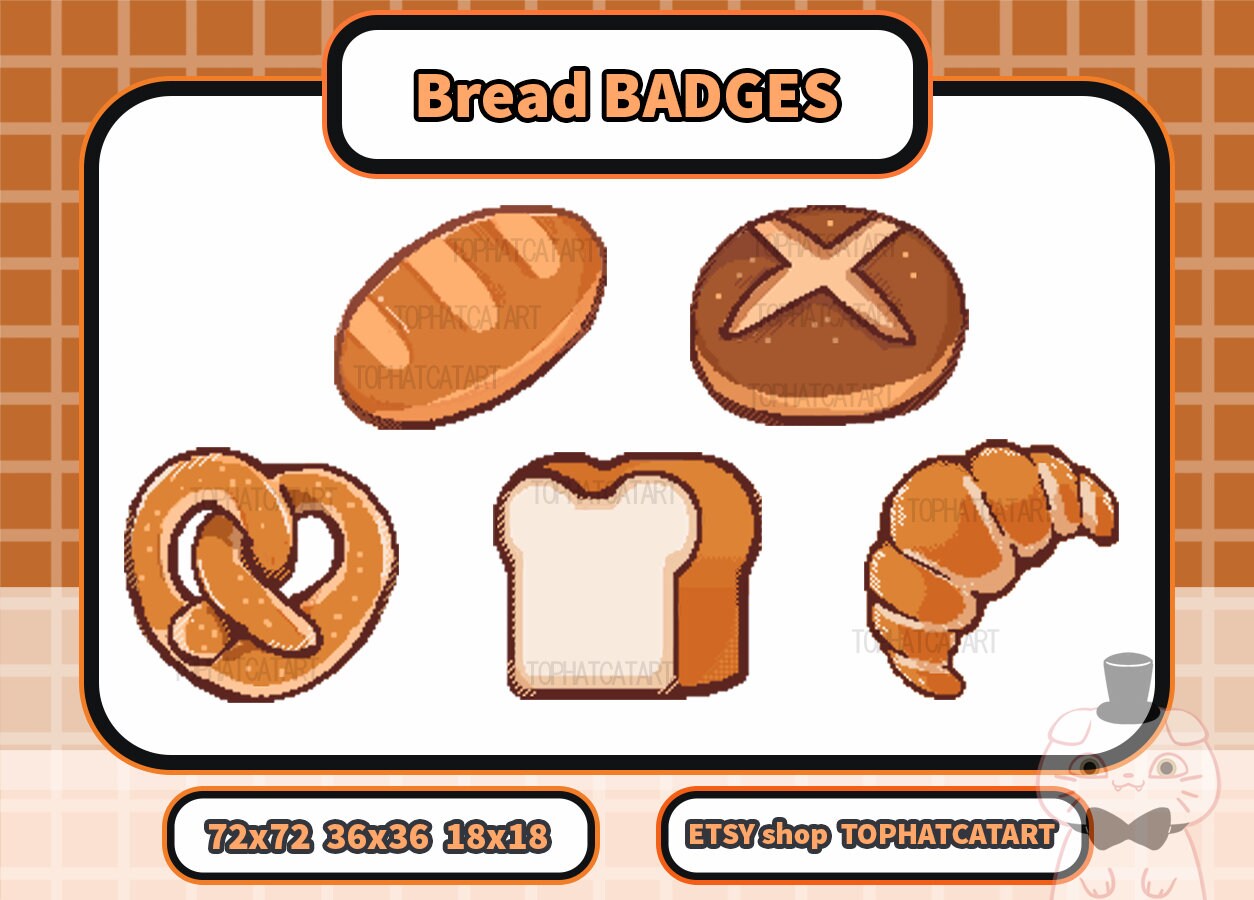 Bread Sub Badges for Twitch - Etsy
