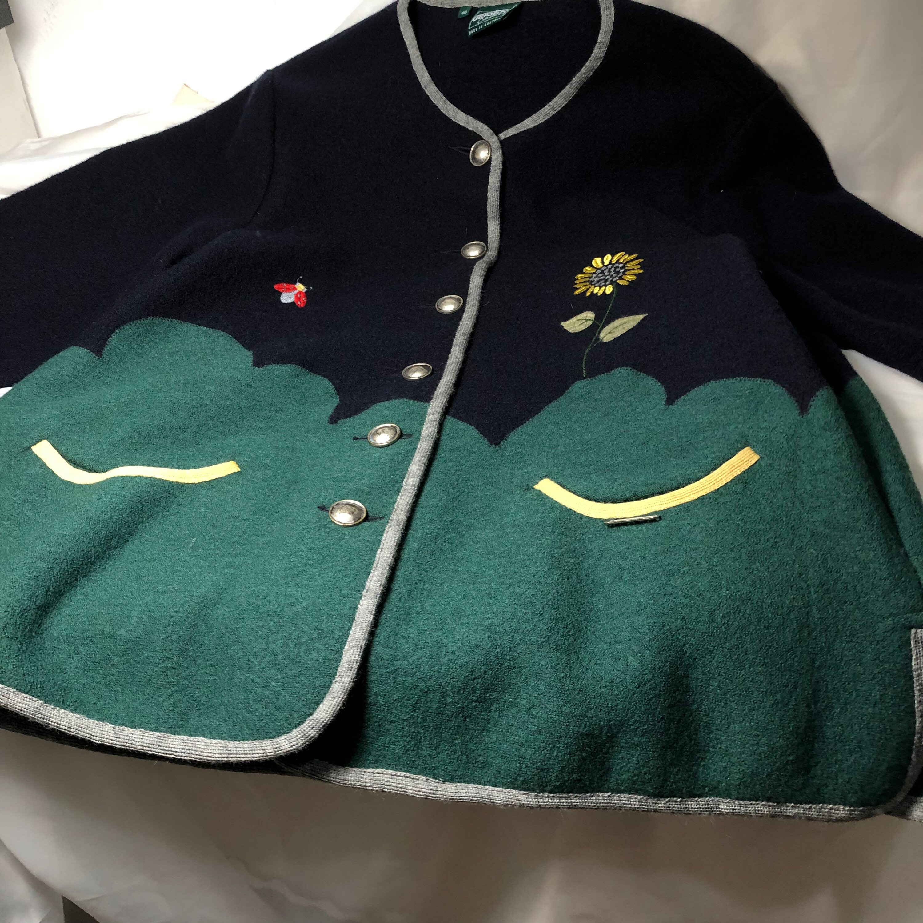 Vintage Geiger Austrian Wool Village View Cardigan Oversized Style - Etsy