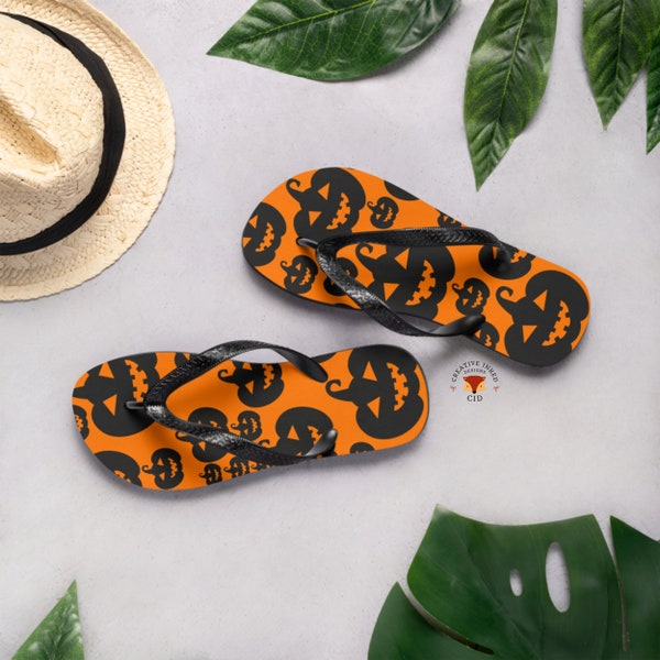 Halloween Flip Flops - Etsy