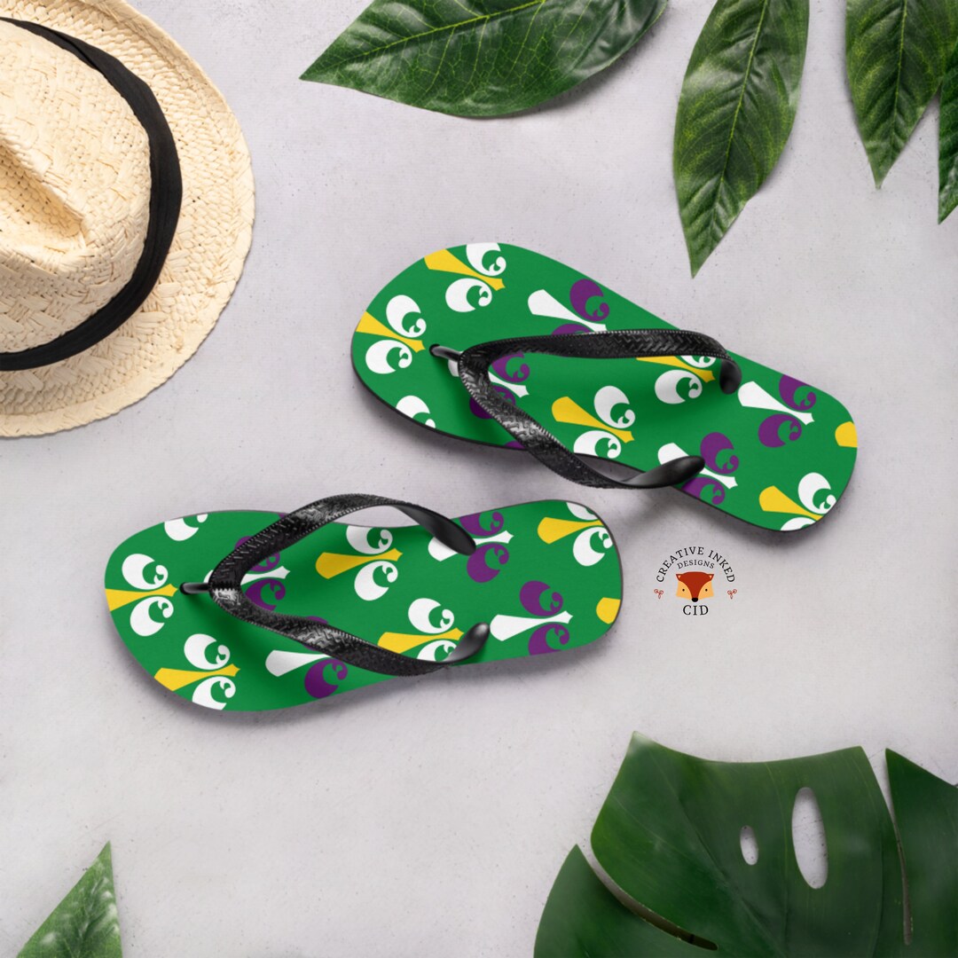Mardi Gras Flip Flop, Mardi Gras Party Wear, Mardi Gras Costume ...