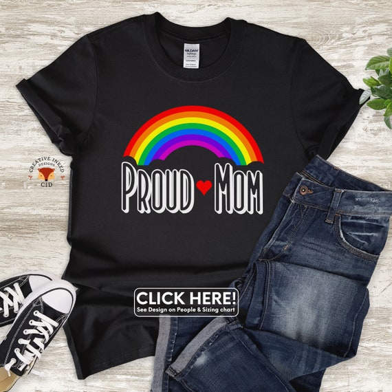 Personalized Proud Mom Shirt Rainbow Pride Colors Pride | Etsy