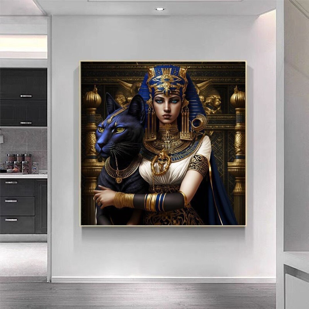 Egyptian Queen Cleopatra and Cat, Cleopatra and Caesar Ancient Egypt ...