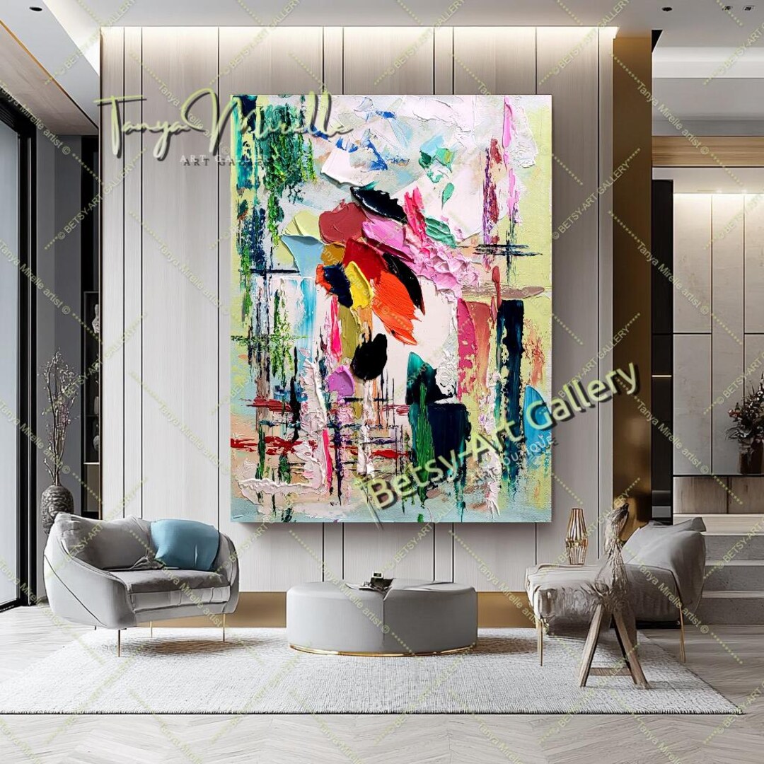 Impasto Oil Painting on Linen: Modern Abstract Art - Etsy