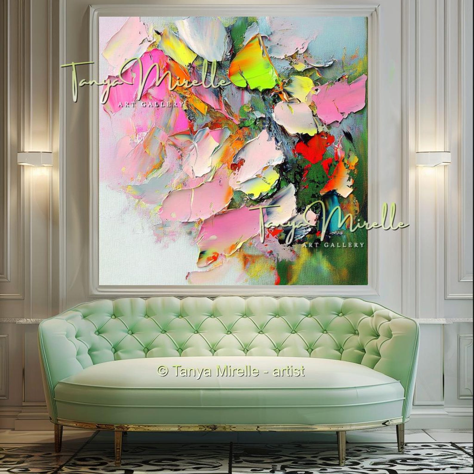 Rainbow Abstract Canvas Print: Vibrant Modern Wall Art - Etsy