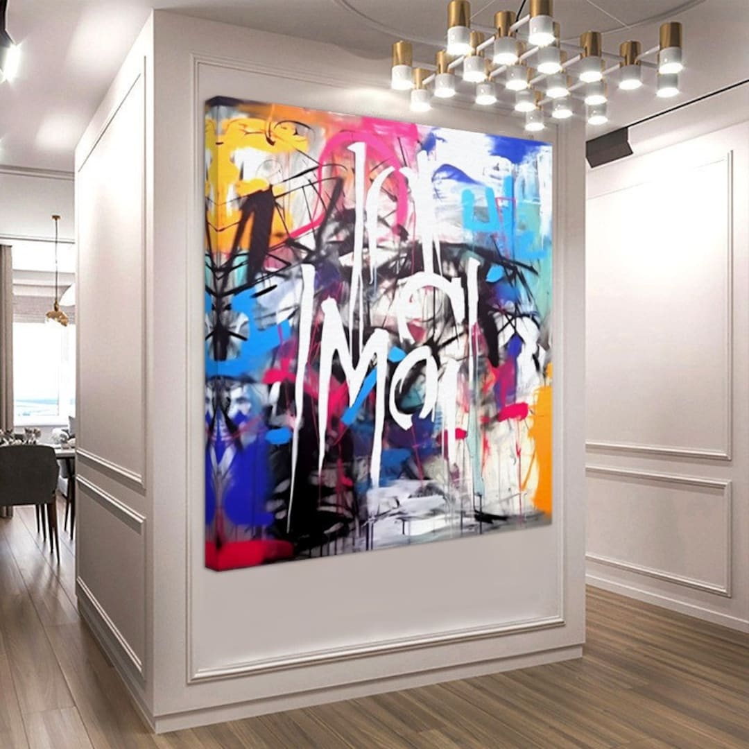 Abstract Graffiti Canvas Print: Contemporary Street Art Decor - Etsy
