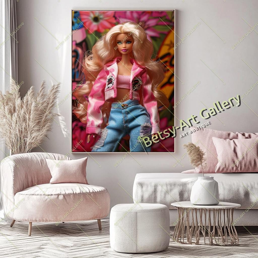 Retro Beauty Barbie Dream Canvas Print – Fashion Doll Wall Art - Etsy