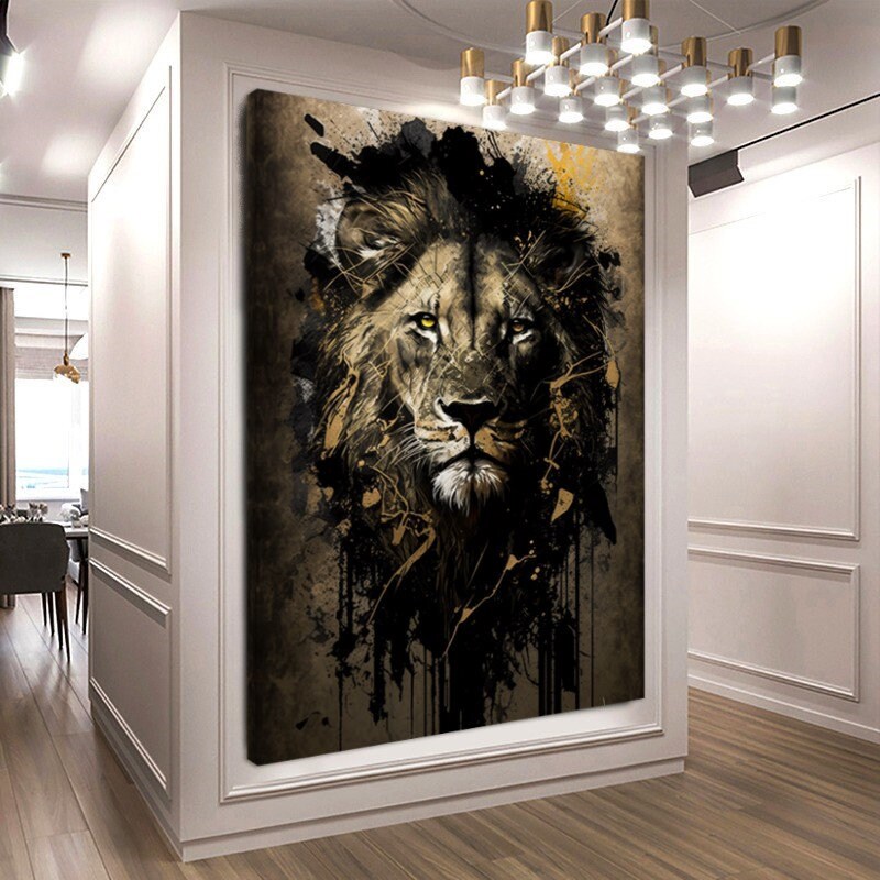 Abstract Lion Art - Etsy