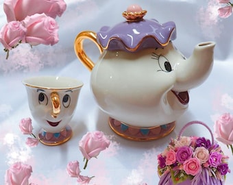 Thinkway Toys Beauty and the Beast Mrs Potts Talking Tea Pot Party ...