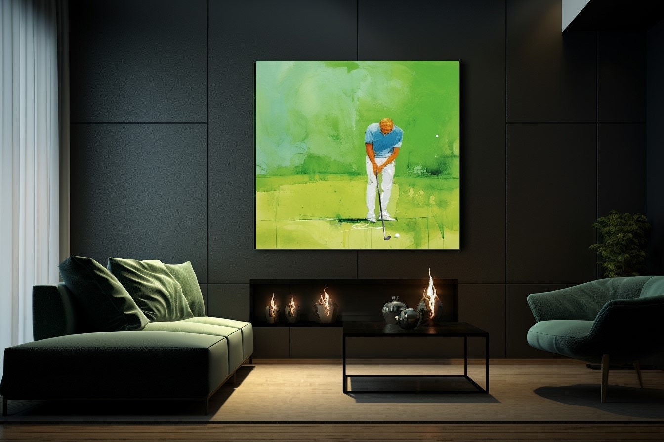 Abstract Golf Canvas Print: Modern Fashion Wall Art - Etsy