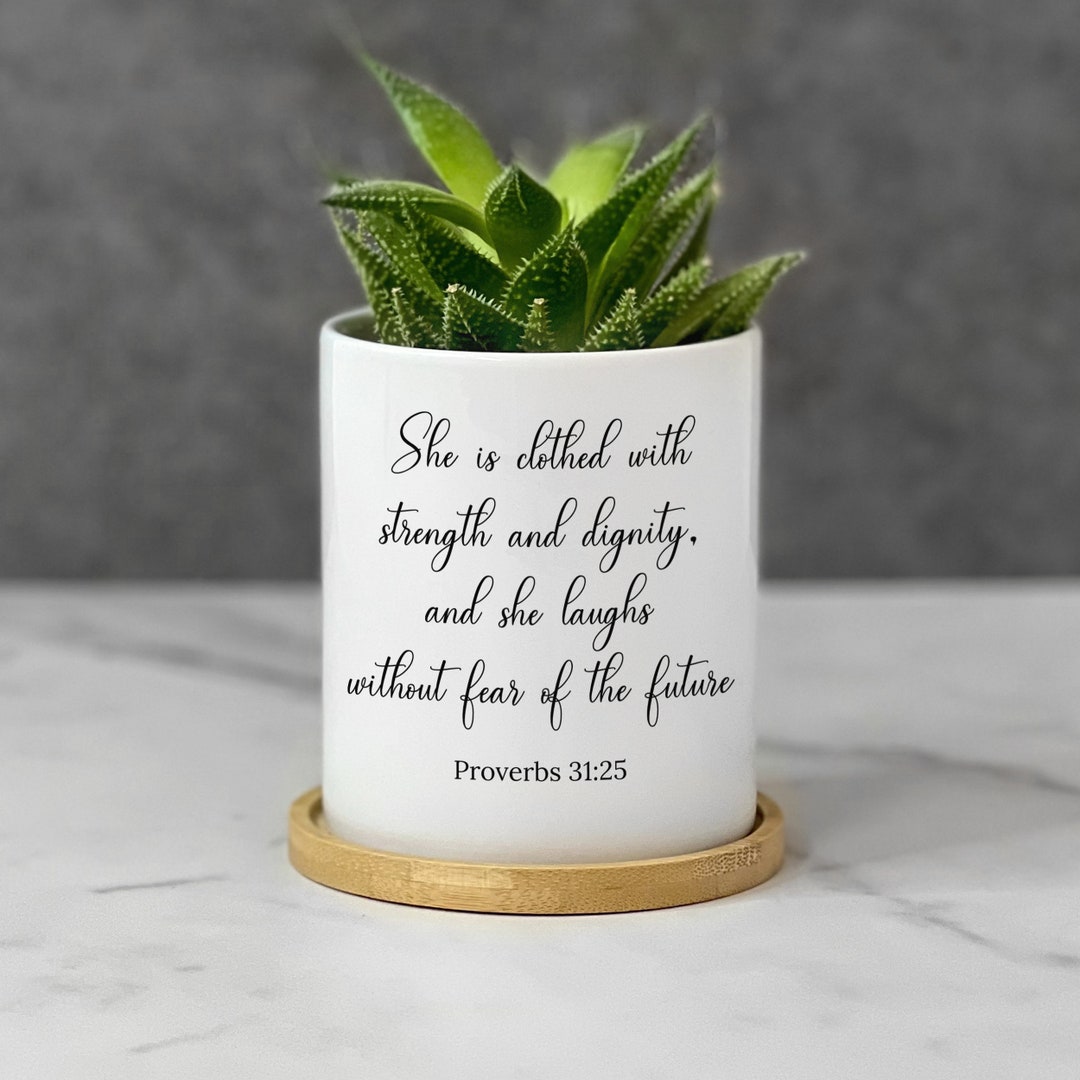 Indoor Plant Pot, Christian Mom Gift, Christian Gift for Her, Christian ...