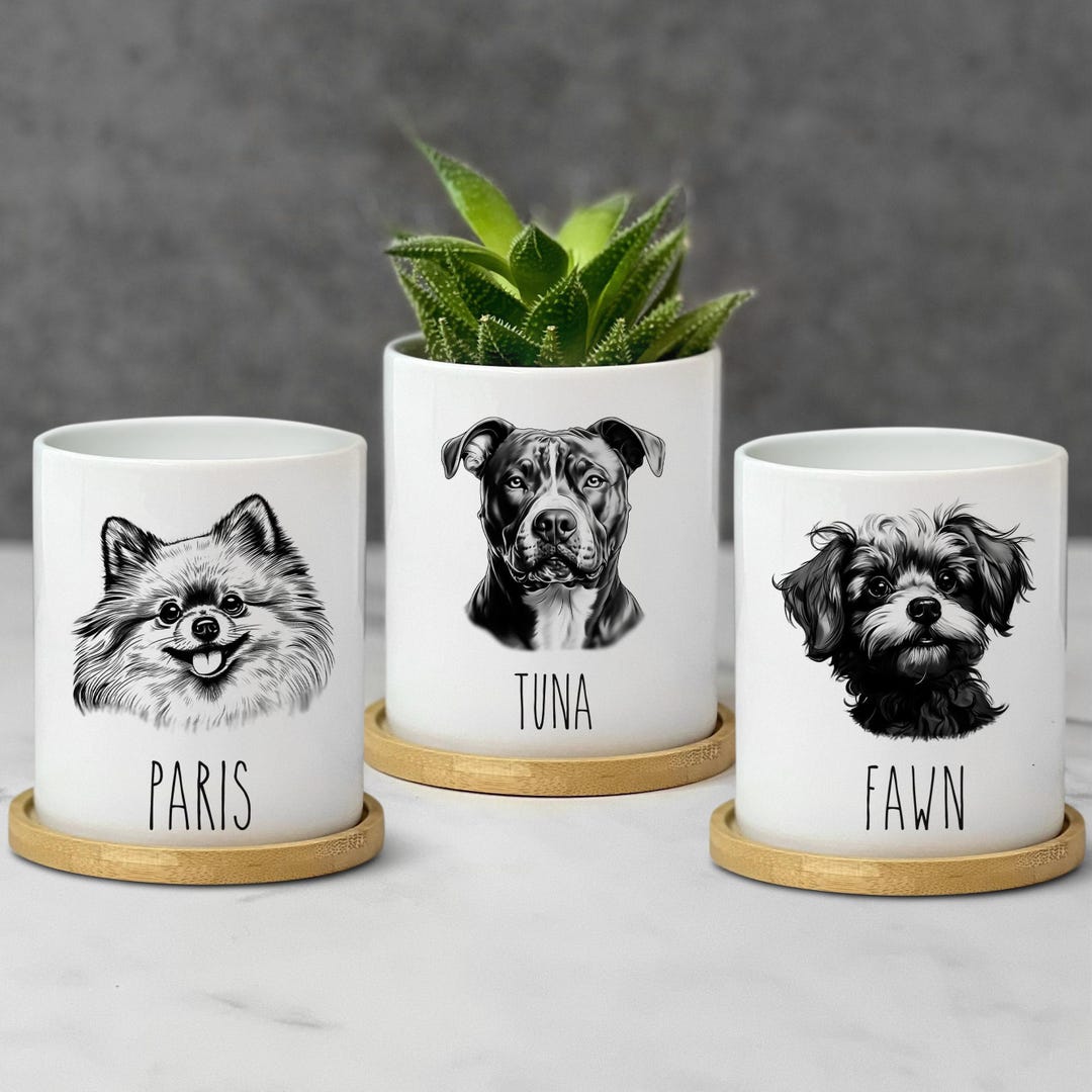 Pharaoh Hound Gift Personalized Dog Plant Pot, Pitbull Mom, Plott Hound ...