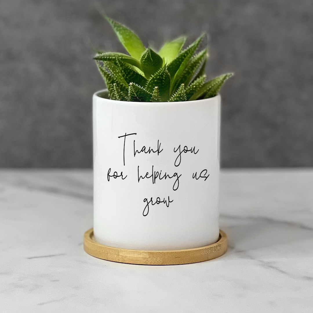 Thank You for Helping Us Grow Planter, Class Gift for Teacher, Thank ...