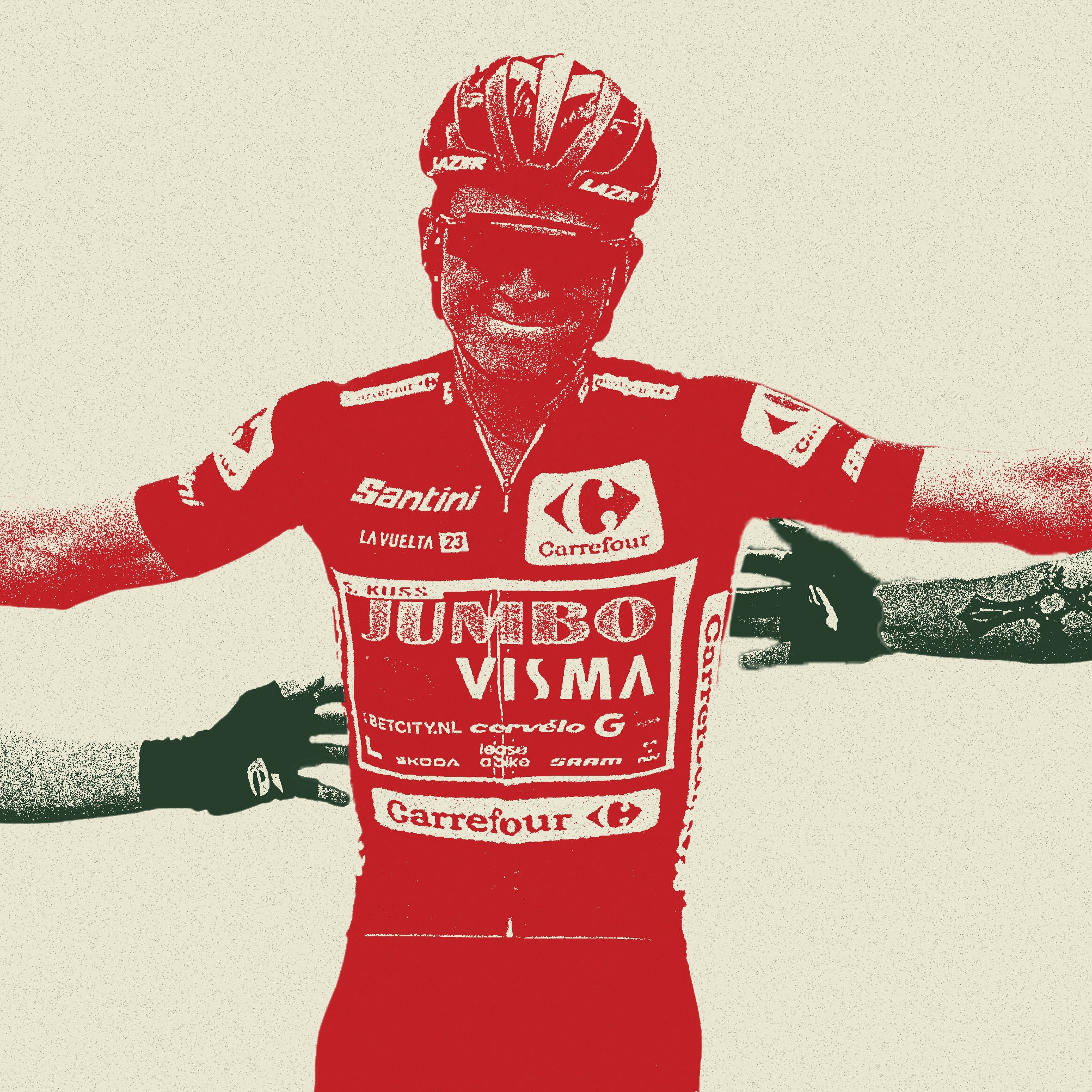 Sepp Kuss Vuelta Espana 2023 Winner Print Jonas Vingegaard Primoz ...