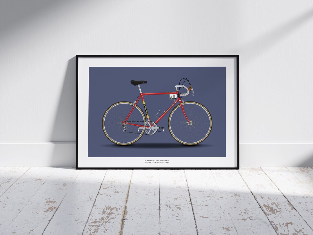 1980 Team Ti-raleigh Art Print | Campagnolo | Vintage Cycle | Retro ...