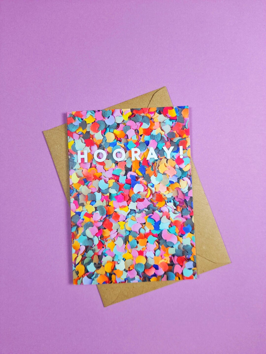 Hooray Confetti Greeting Card A6 Congratulations Well - Etsy