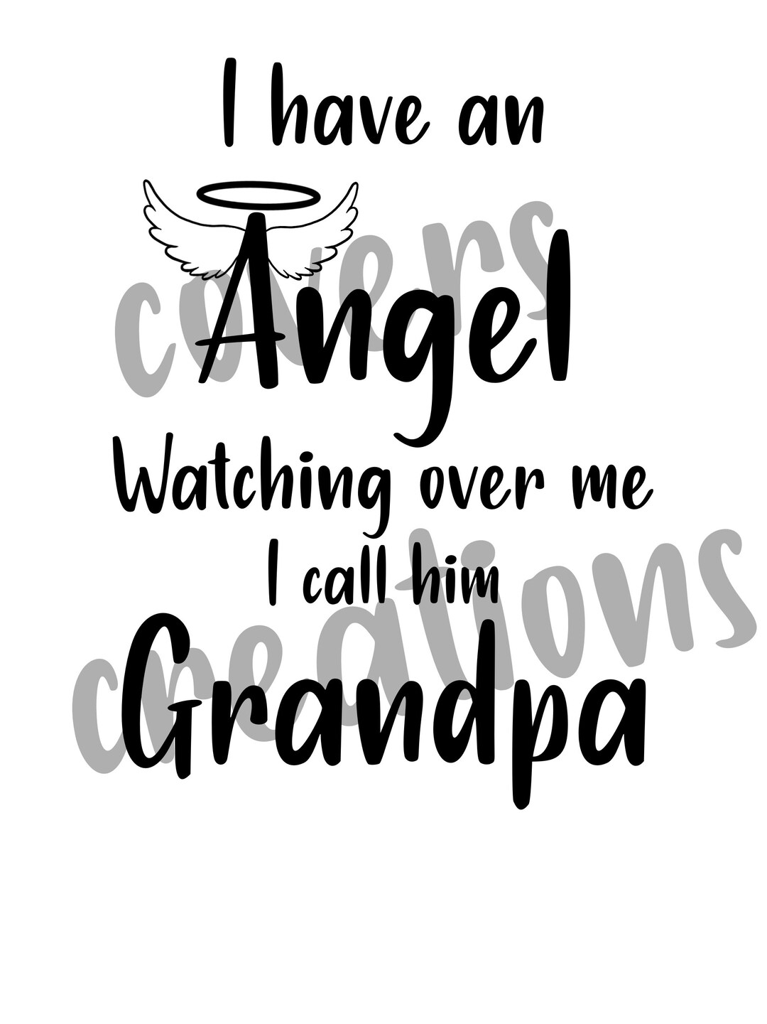 I Have an Angel Watching Over Me I Call Him Grandpa Svg - Etsy