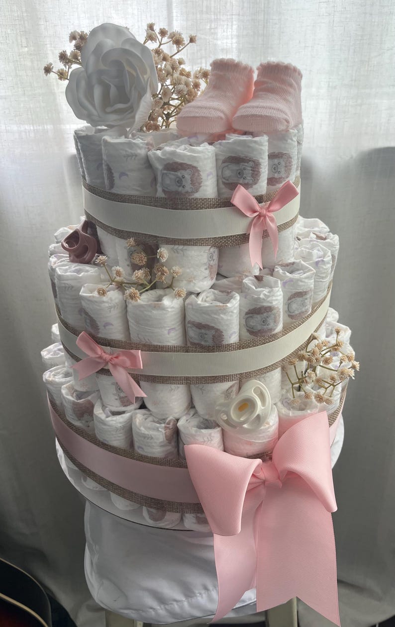 Handmade Diaper Cakes | Baby Shower Gift | Gender Reveal Centerpiece - Etsy