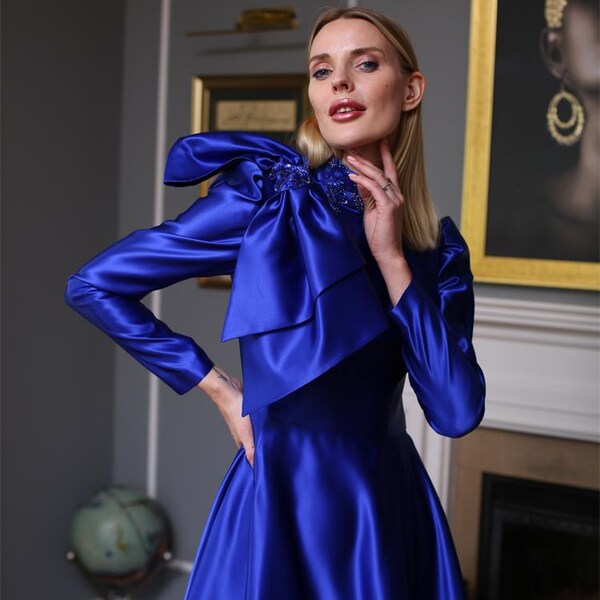 Bow Neck Dress - Etsy