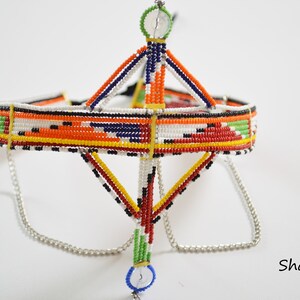 African Maasai Jewelry Beaded Head Gear African Tribal Face Jewelry ...