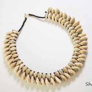 African Shell Necklace Cowrie Shell Jewelry Collar Necklace Handmade ...