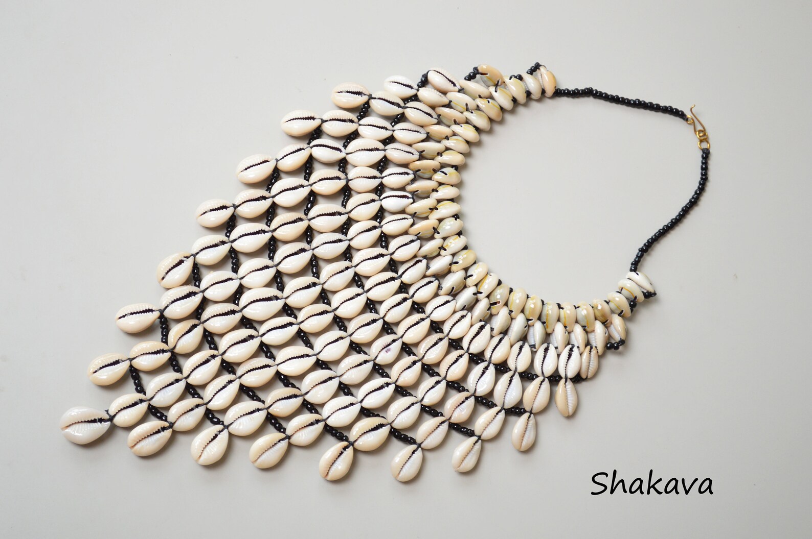 African Cowrie Shell Necklace Tribal Bib Handmade Necklace | Etsy