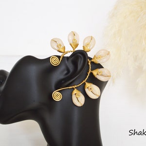 African Cowrie Shell Ear Cuffs Handmade Tribal Ear Cuffs Unique African ...