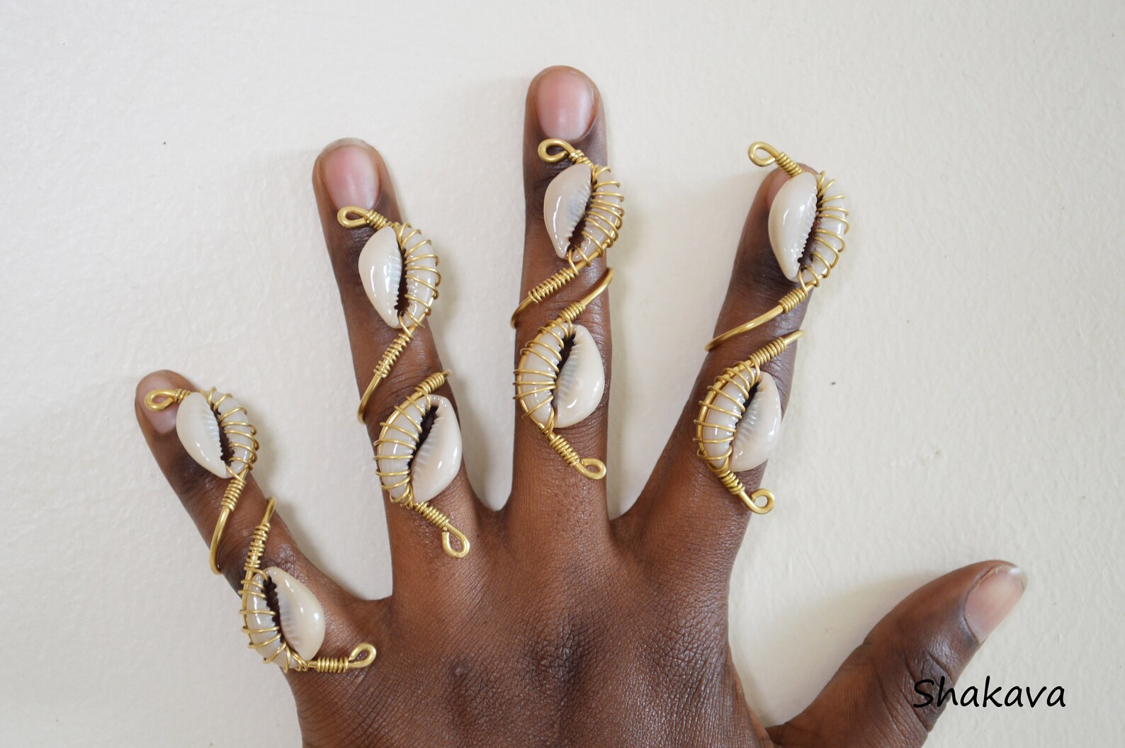 African Cowrie Shell Rings Tribal Rings African Jewelry - Etsy
