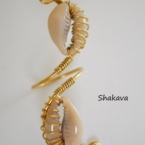 African Cowrie Shell Rings Tribal Rings African Jewelry Adjustable ...