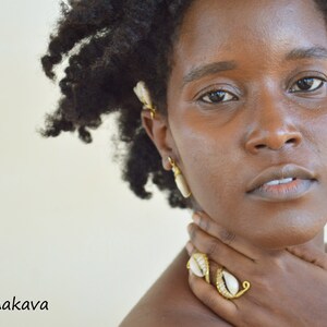 African Cowrie Shell Rings Tribal Rings African Jewelry Adjustable ...