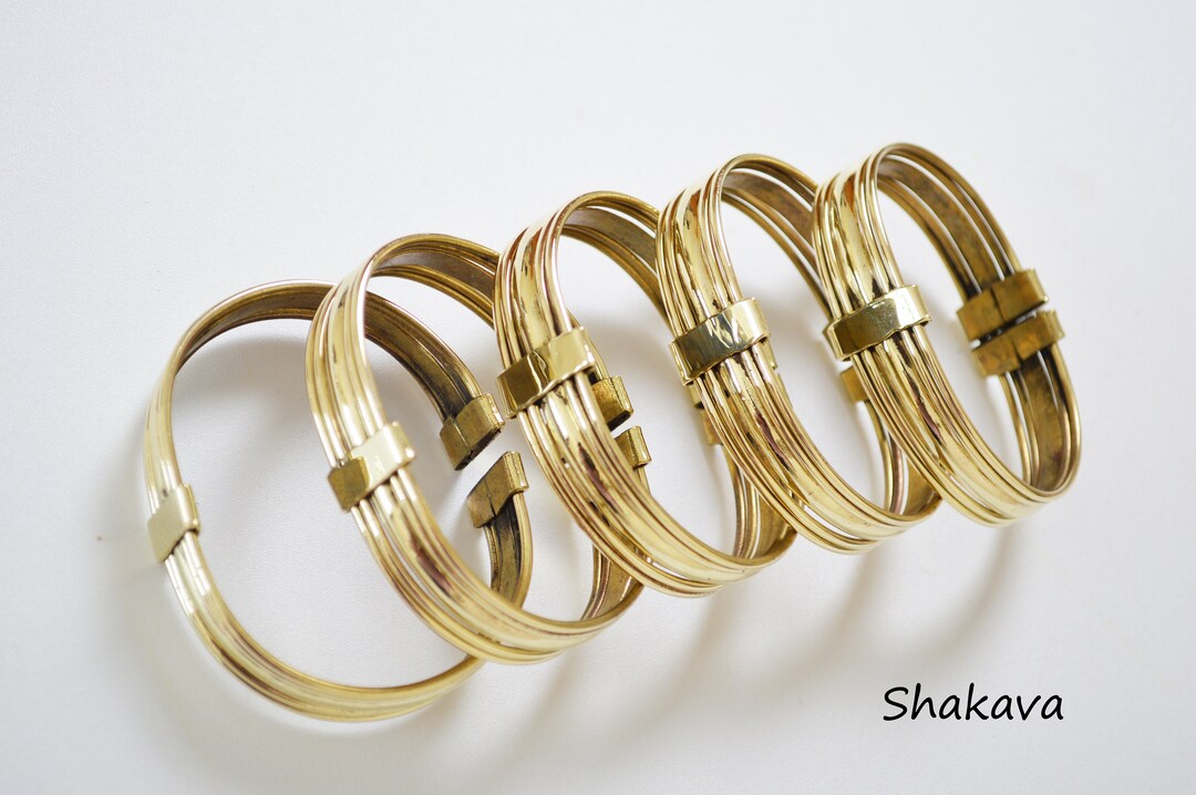 African Brass Bracelets Cuff Bracelets African Jewelry Handmade Metal ...