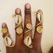 African Cowrie Shell Rings Tribal Rings African Jewelry Adjustable ...