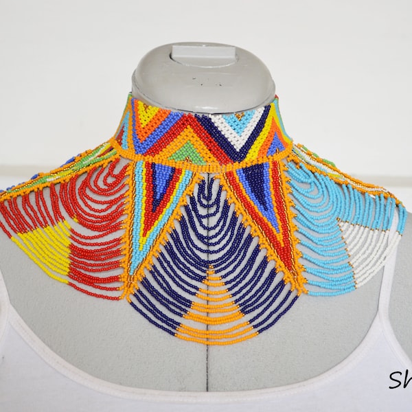 African Collar Necklace - Etsy